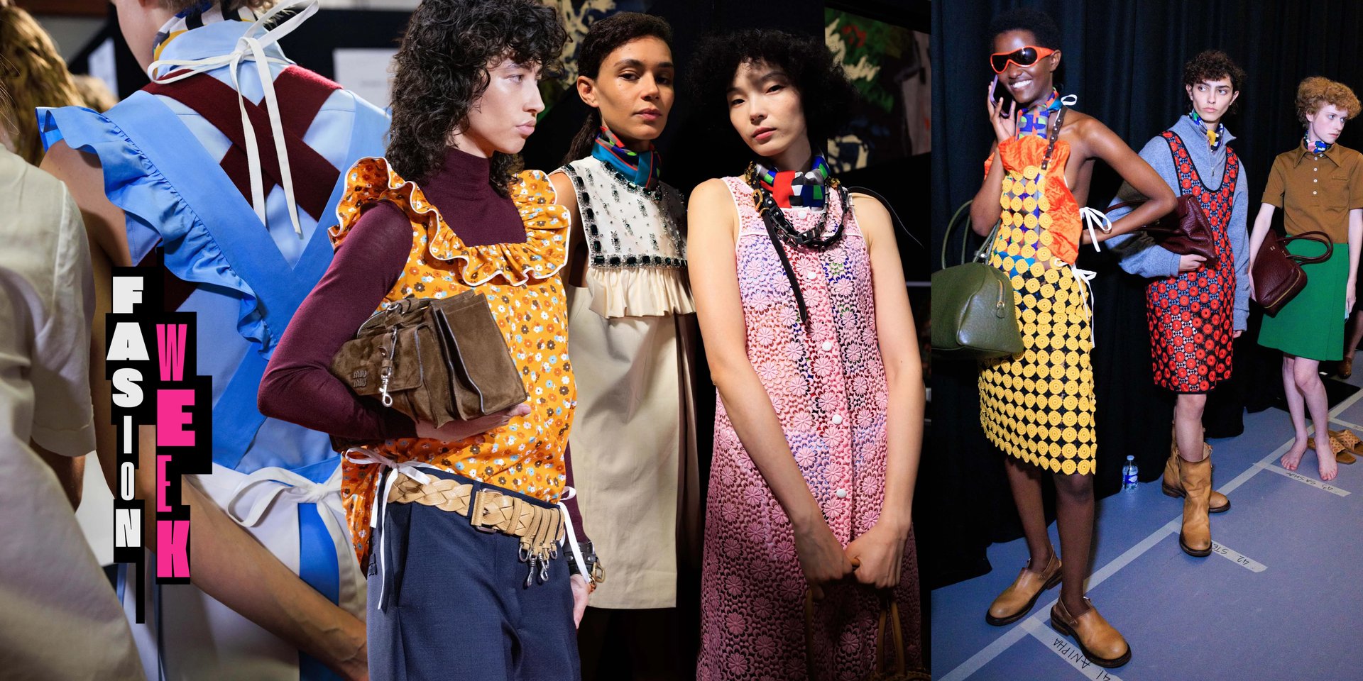 Miu Miu SS26: Có một xóm lao động ngập tràn những sắc màu vui nhộn